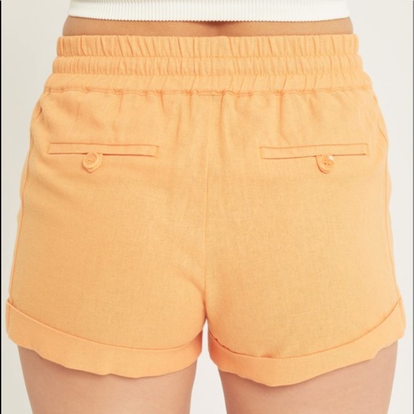 Love Tree | Shorts | Linen Shorts Drawstring Pullon Style Side Pockets ...